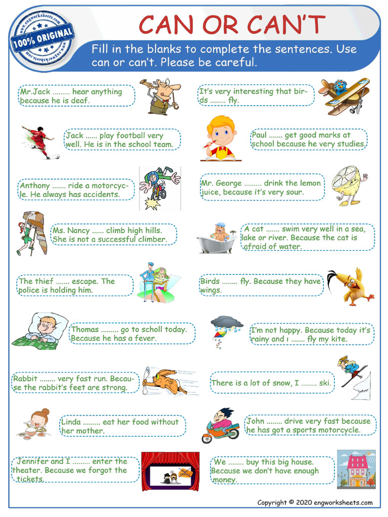 Can or Cant 1 | PDF