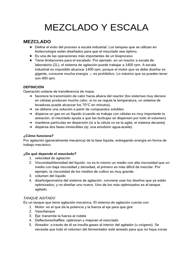 Mezclado y Escalado | PDF | Líquidos | Turbina