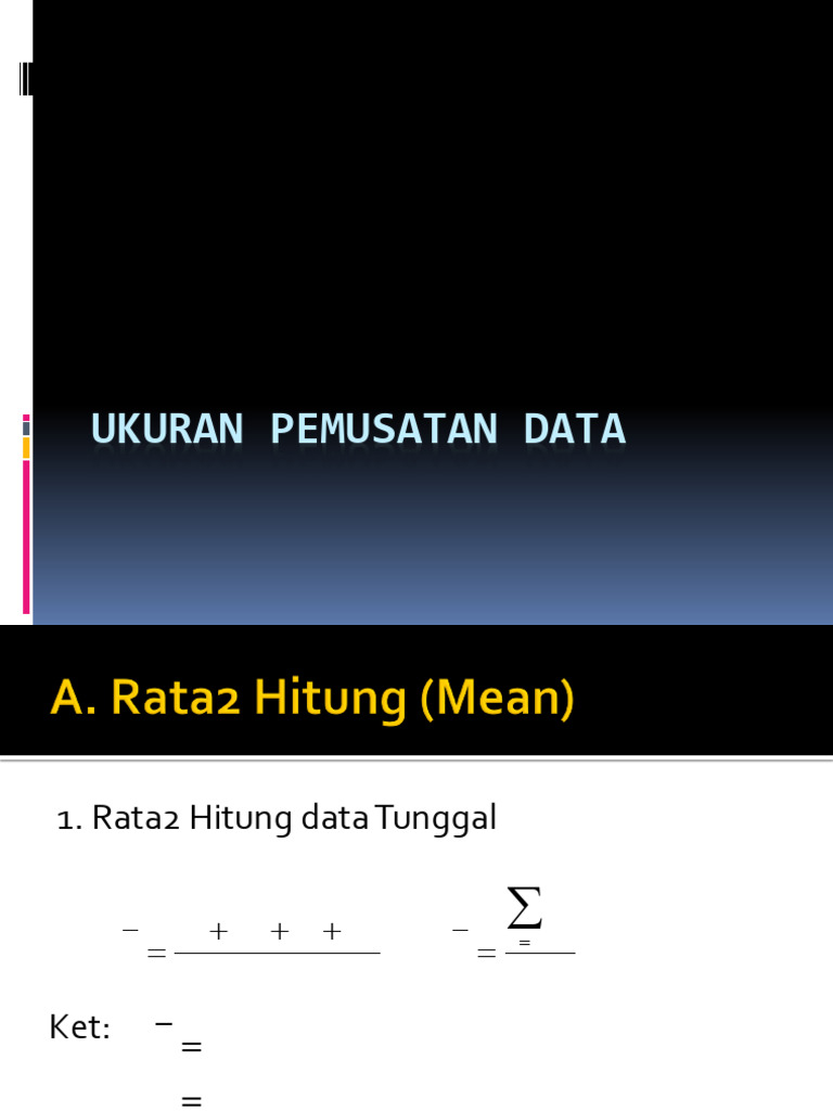 Ukuran Pemusatan Data | PDF