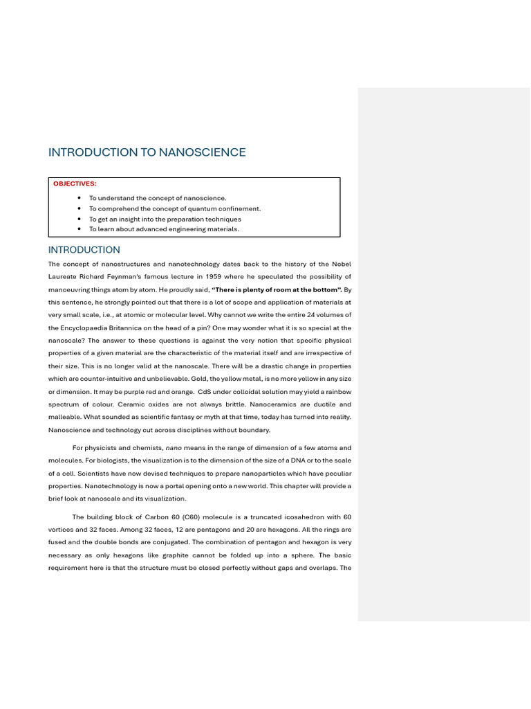 Introduction To Nanoscience | PDF | Shape Memory Alloy | Nanotechnology