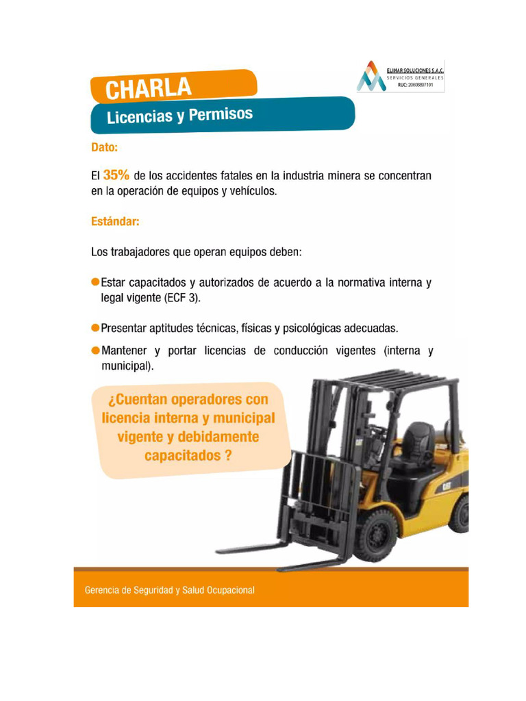 Charla Licencias y Permisos | PDF