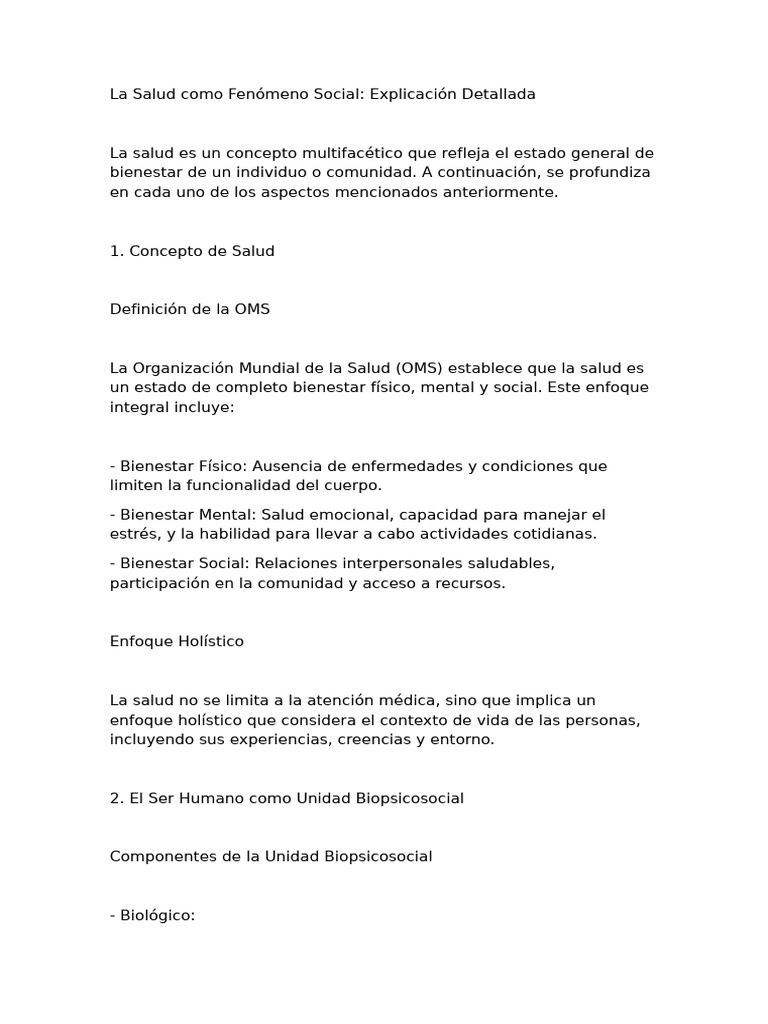 Salud en El Hambito Social | PDF | Salud mental | Sicología