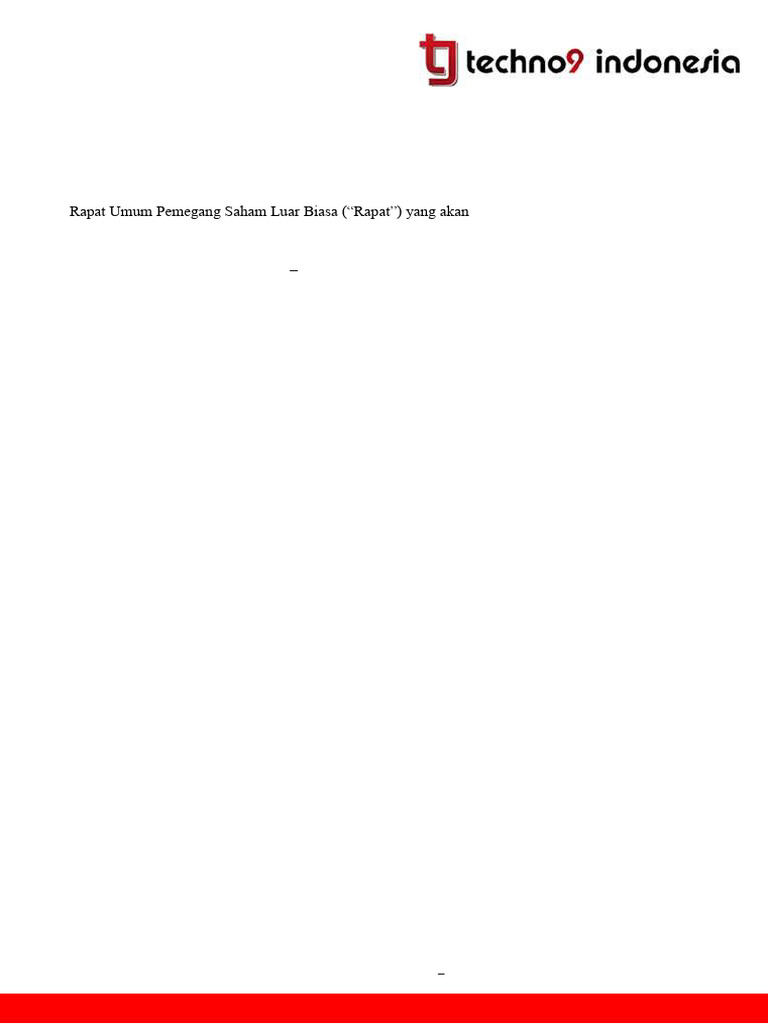 Pemanggilan RUPS LB 2025 Bilingual - Rev1nine9 | PDF