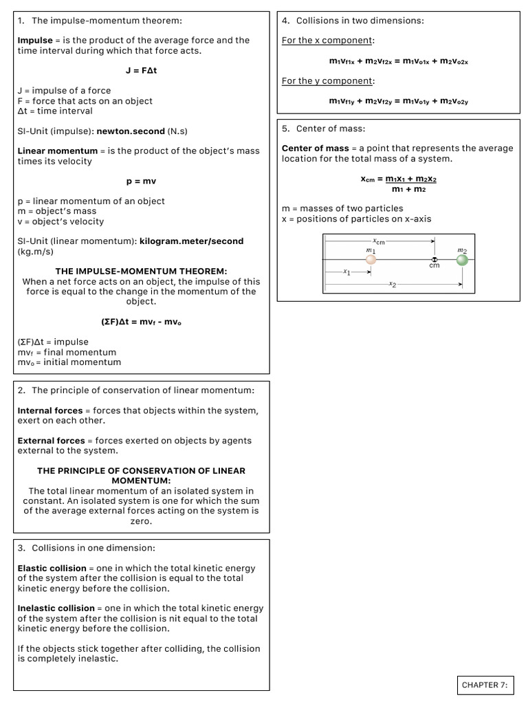Chapter 7 - Impulse and Momentum | PDF | Momentum | Collision
