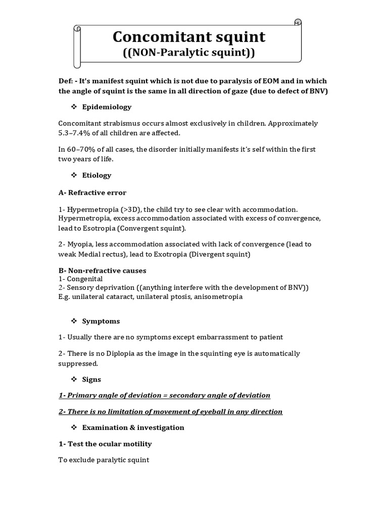 Squint 3 | PDF | Vision | Ophthalmology