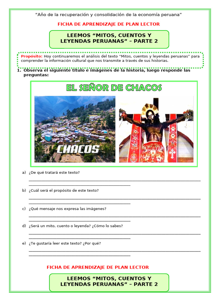 Mito del Señor de Chacos en Perú | PDF