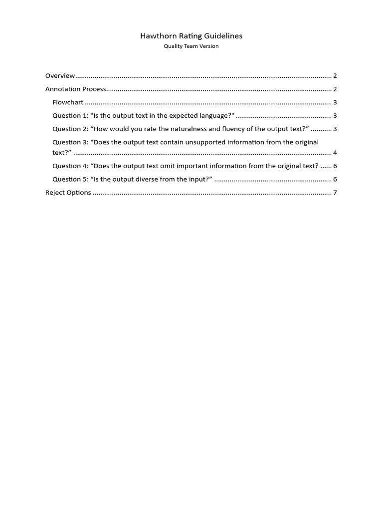 Hawthorn Rating Guidelines - 3.2025 | PDF | Fluency | Syntax