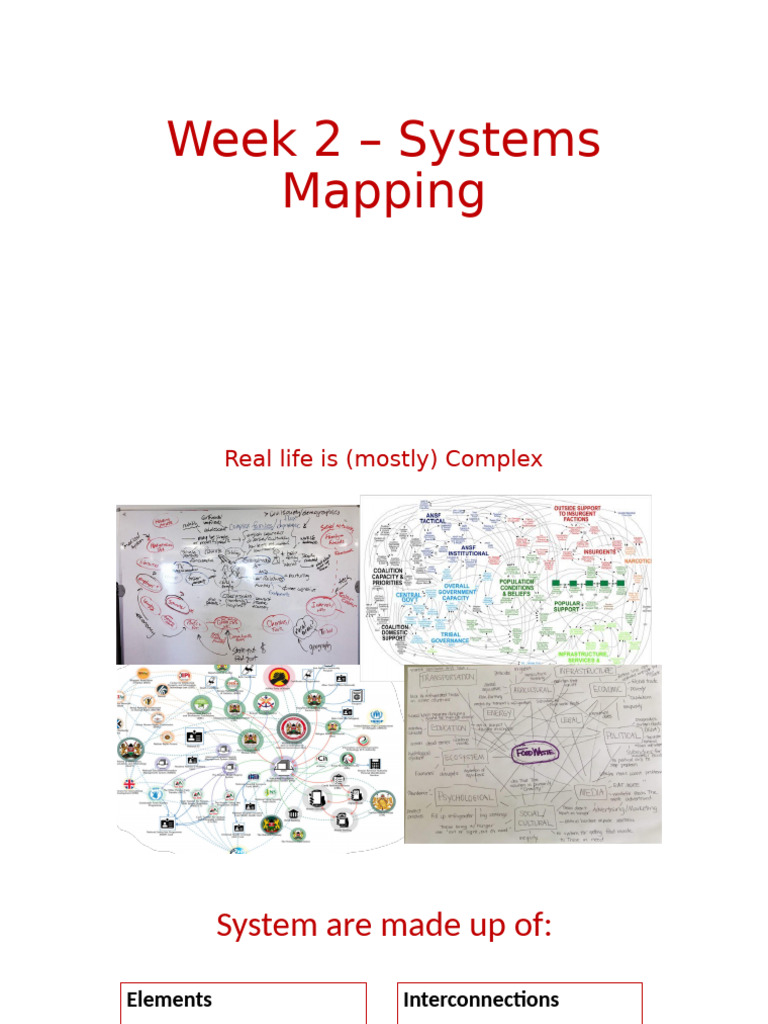 Week 2 - Systems Mapping | PDF