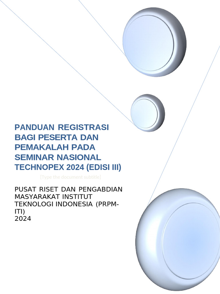 Panduan Unggah Makalah Semnas Technopex Iti 2024 Edisi Iii 1 | PDF