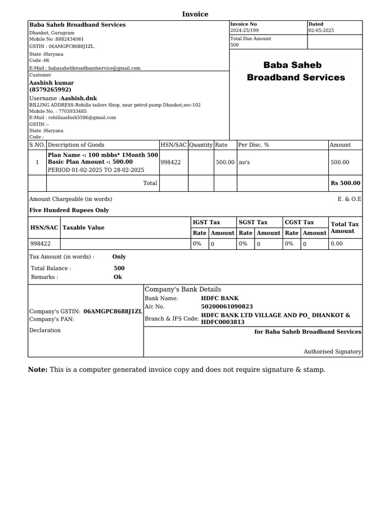Invoice - 2025-05-10T181720.806 | PDF | Payments | Government Finances