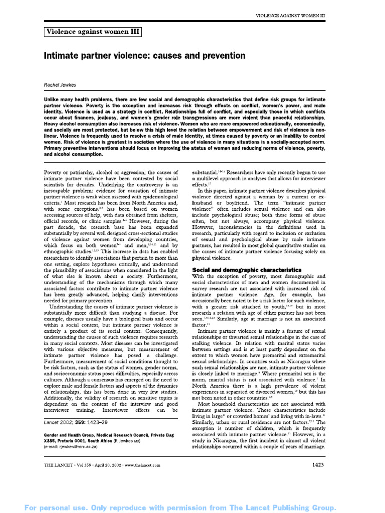 3.3 Intimate Partner Violence | PDF