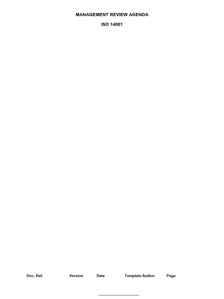 ISO 14001 Management Review Agenda | PDF