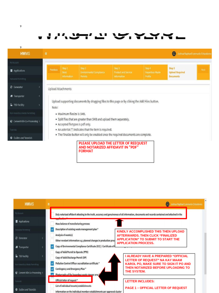 Hazardous Waste Online Application For Generators Id | PDF