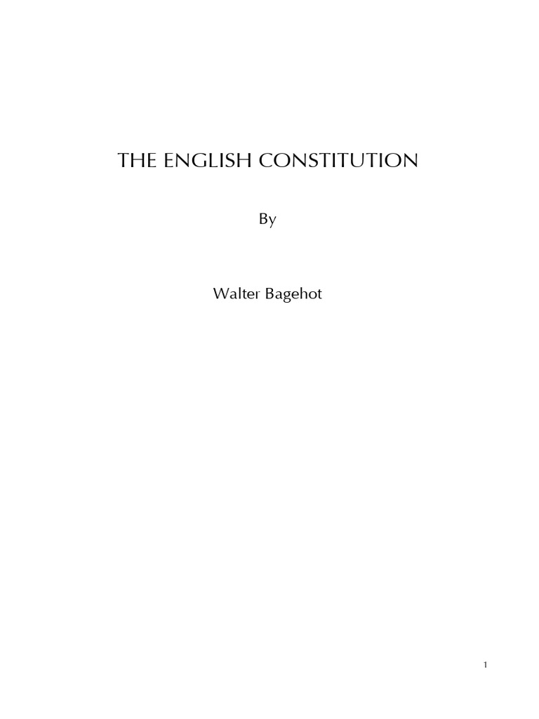 Overview of the English Constitution | PDF | House Of Lords | Liberal ...