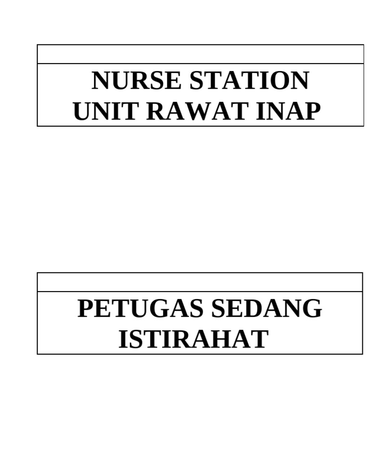 Nurse Station Label | PDF