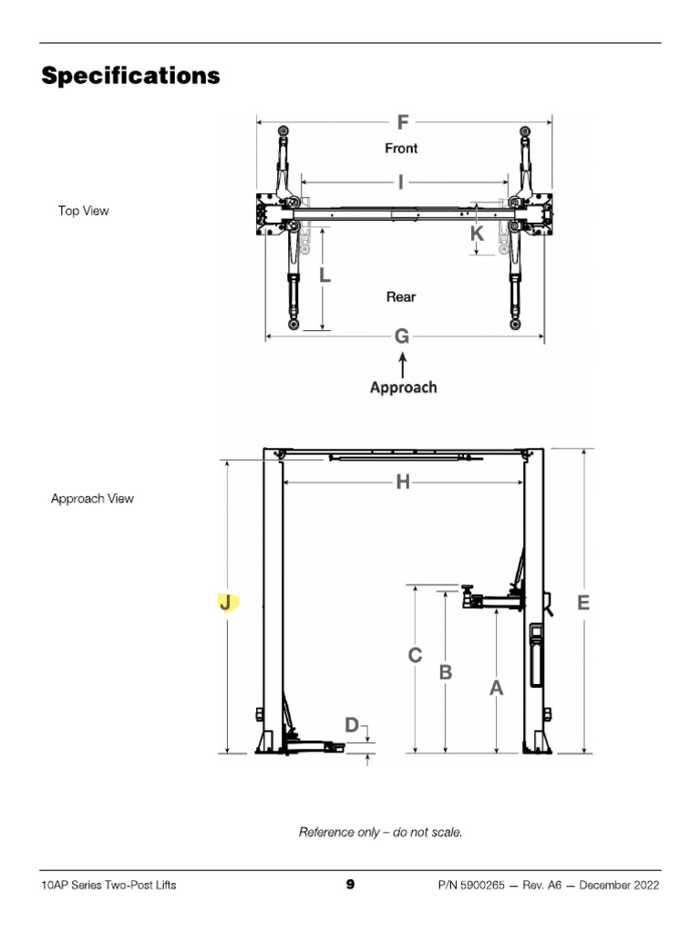 Benpak Lift Specification Diagram | PDF