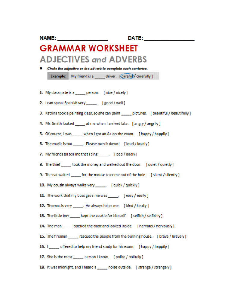 Adjectives_and_Adverbs_-_Complete_sentences | PDF