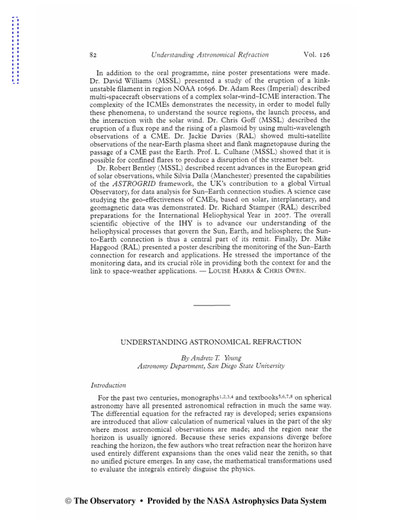 Understand Astronomical Refraction | PDF