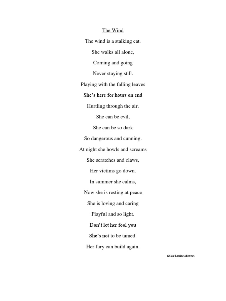 The Wind Poem | PDF