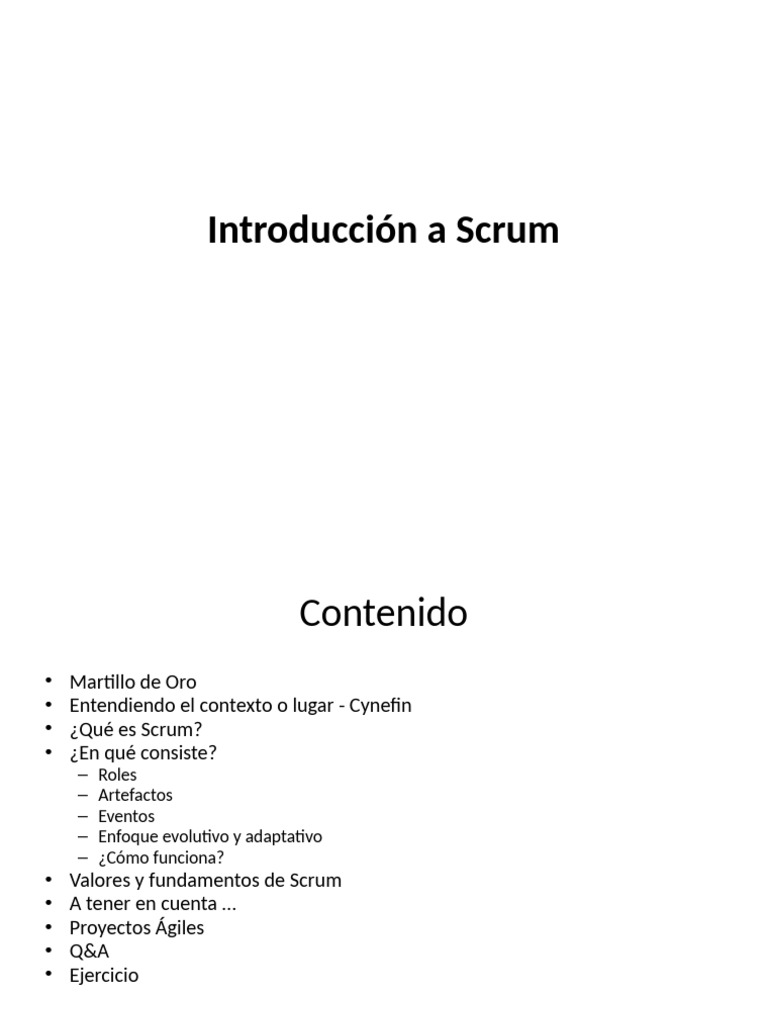 Introduccion a Scrum | PDF | Scrum (desarrollo de software)