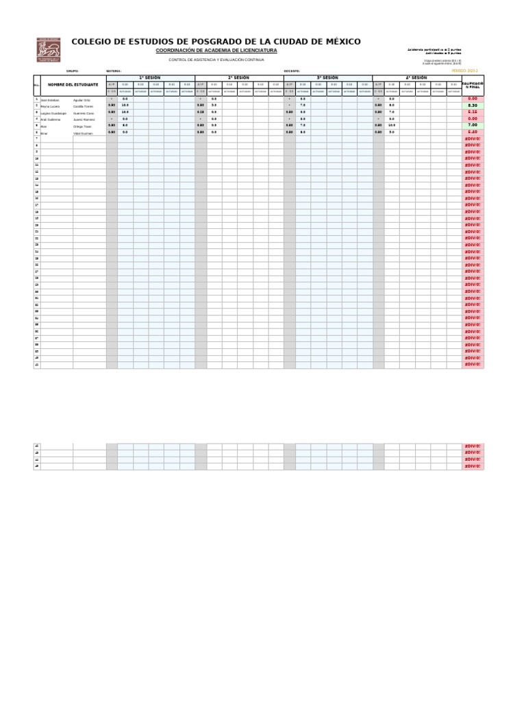 Concentrado de Calificaciones 12-05-2023 | PDF