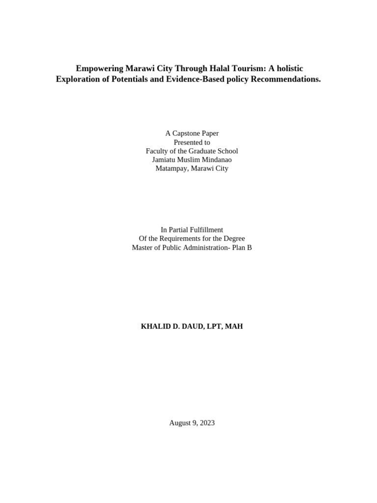 Title Page - Capstone Paper | PDF