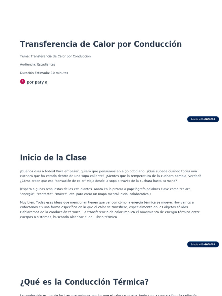Transferencia de Calor Por Conduccion | PDF | Conduccion termica | Calor