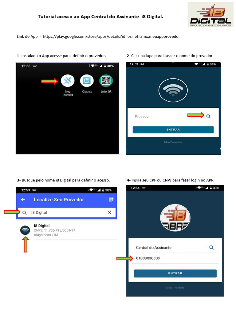 Tutorial app central do assinante | PDF