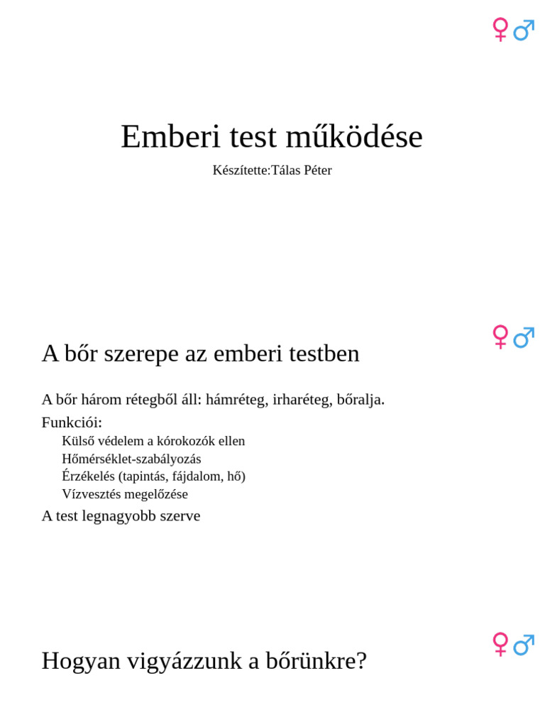 Emberi Test Működése | PDF