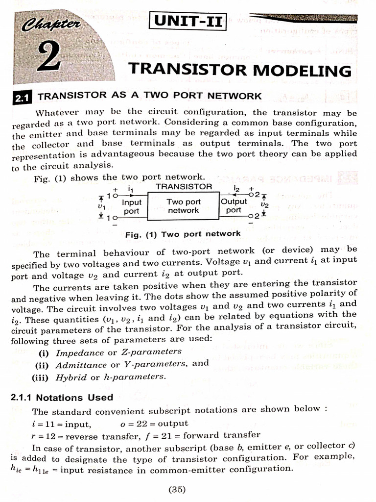 Transistor Modeling Unit 2 Pdf