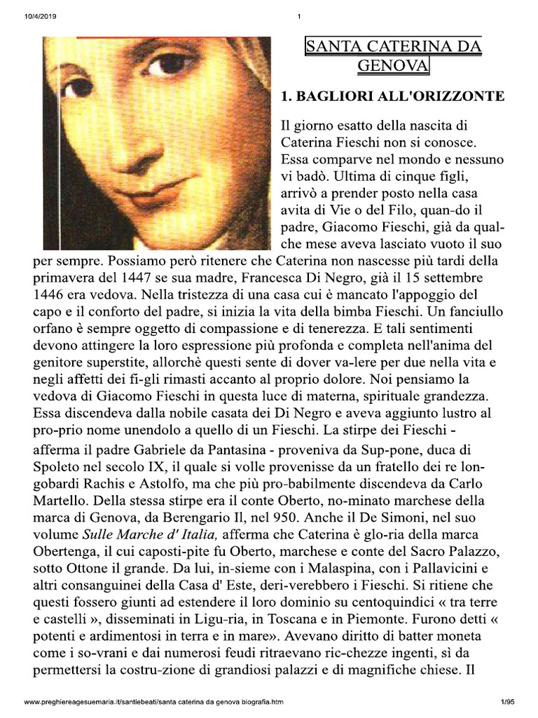 Santa Caterina Da Genova | PDF