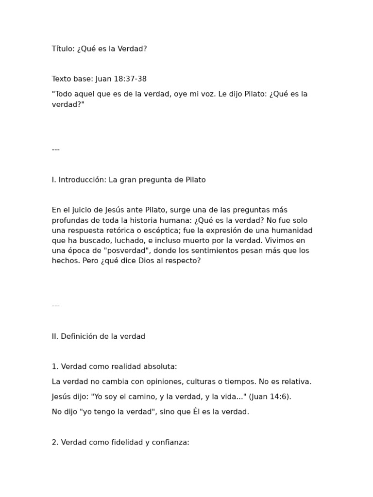 Que Es La Verdad | PDF | Verdad | Jesús