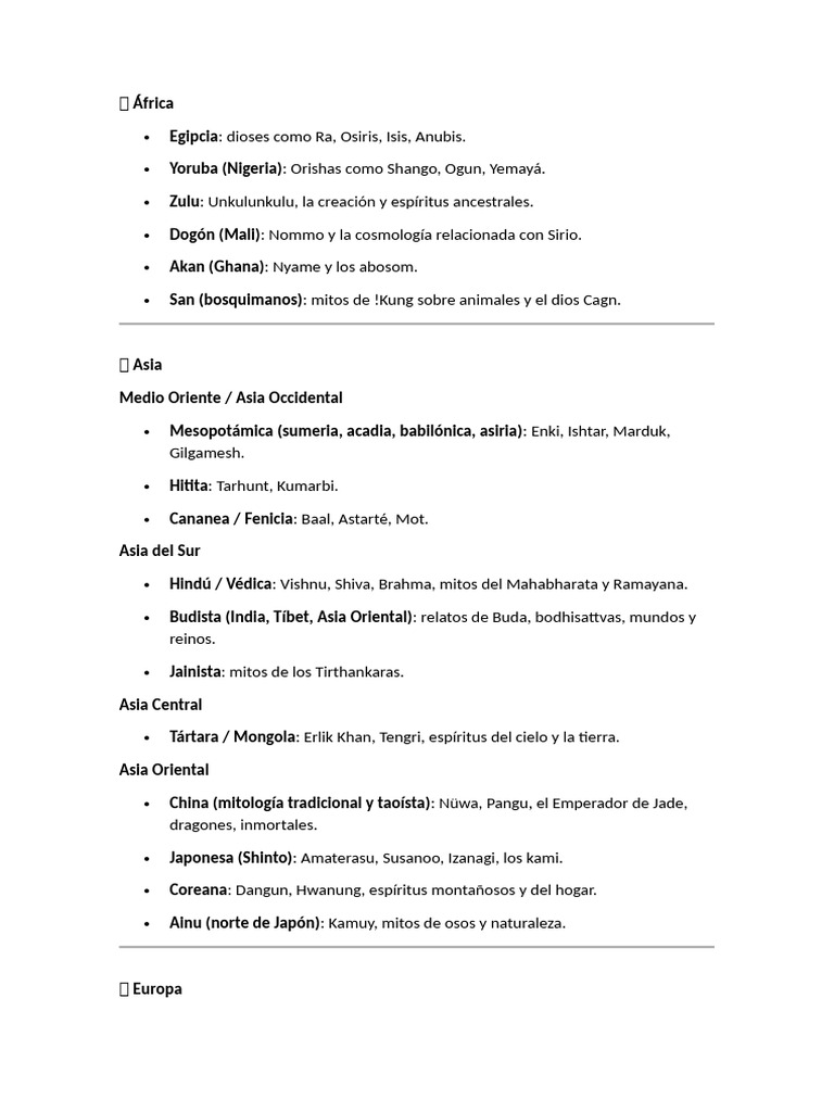 ? África | PDF | Creencia religiosa y doctrina | Mitología