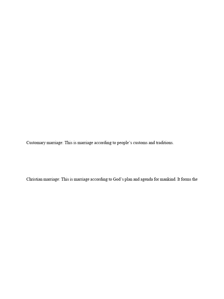 Updated Note CHRISTIAN CONCEPT OF MARRIAGE | PDF | Marriage | Christian ...