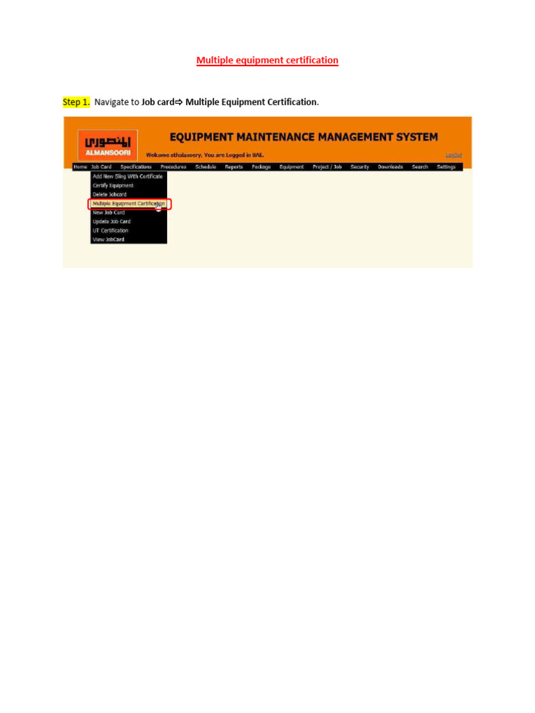 Equipment Certification Process Guide | PDF