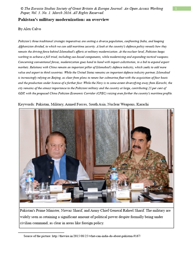 Pakistans Military Modernisation by Alex Calvo | PDF | Pakistan Armed ...