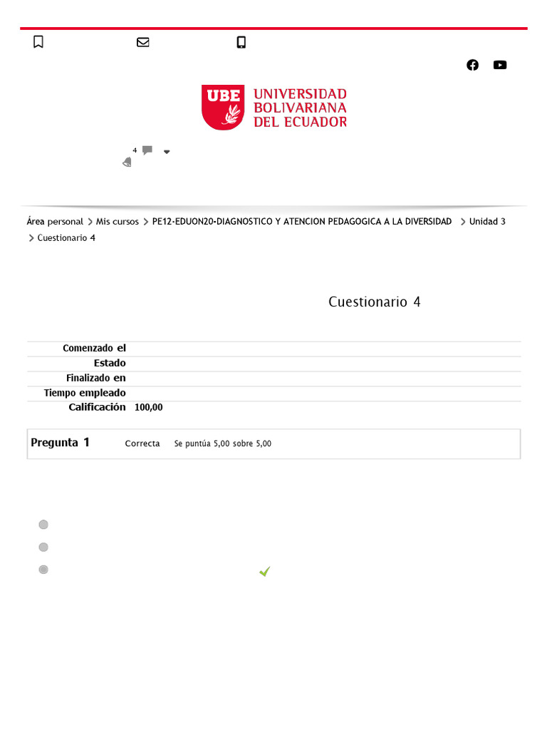 Cuestionario 4 - Revisión Del Intento - EVA-UBE4 | PDF | Cuestionario ...