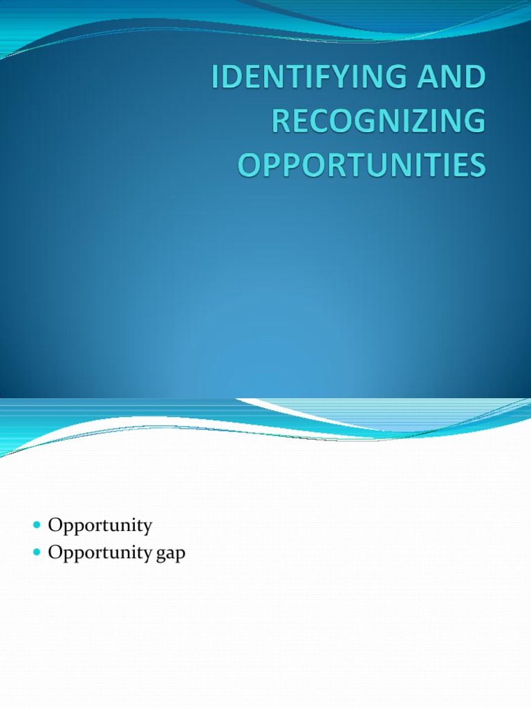 Identifying Business Opportunities Essentials | PDF