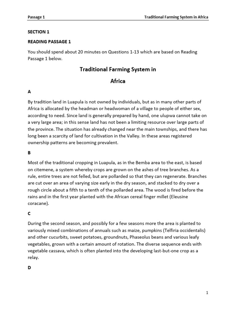 24 Passage 1 - Traditional Farming System in Africa Q1-13-Merged | PDF ...