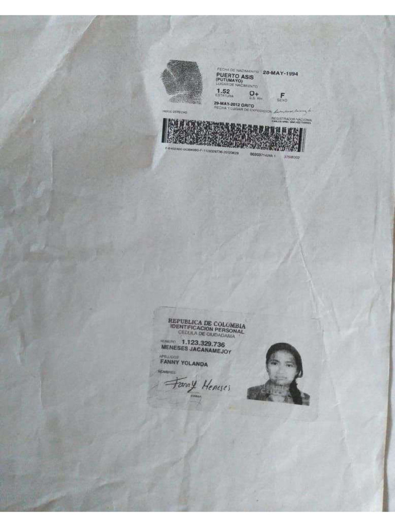 CEDULA FANNY YOLANDA MENESES | PDF