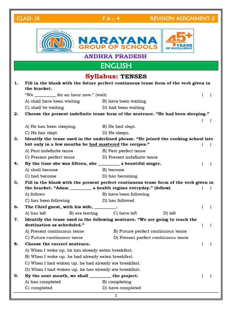 AP SSC Ix Formative Assessment-4 English - Assignment 2 - QP - 20250307 - 074904 | PDF ...