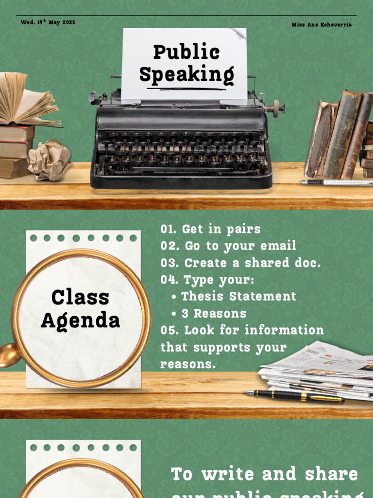 Public Speaking Presentation | PDF