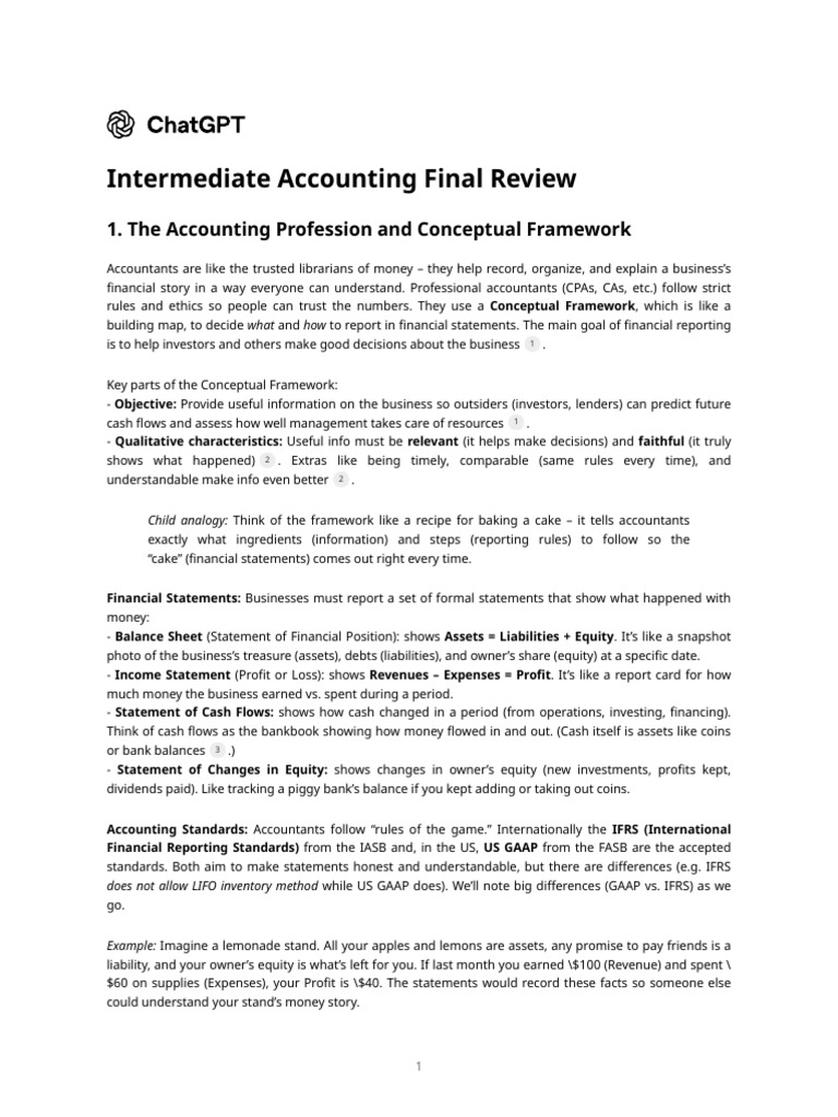 Intermediate Accounting Final Review | PDF | Cost Of Goods Sold | Banks