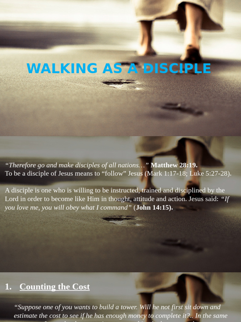 Lesson 4 - Walking As A Disciple | PDF | Disciple (Christianity) | Jesus