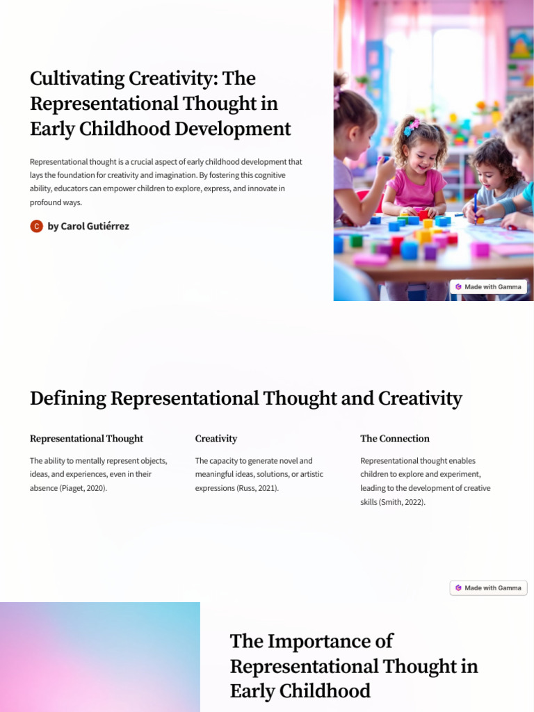 Nurturing Representational Thought in Kids | PDF | Thought ...