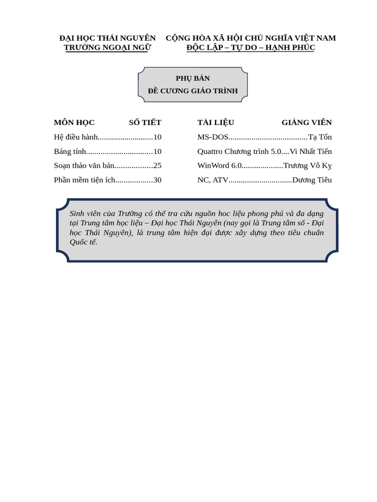 BT Word Bài 5 | PDF