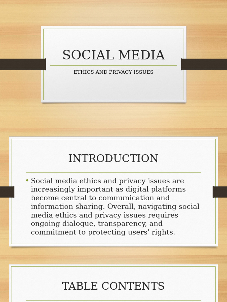 Social Media Ethics and Privacy Issues CMST 5 | PDF | Social Media ...