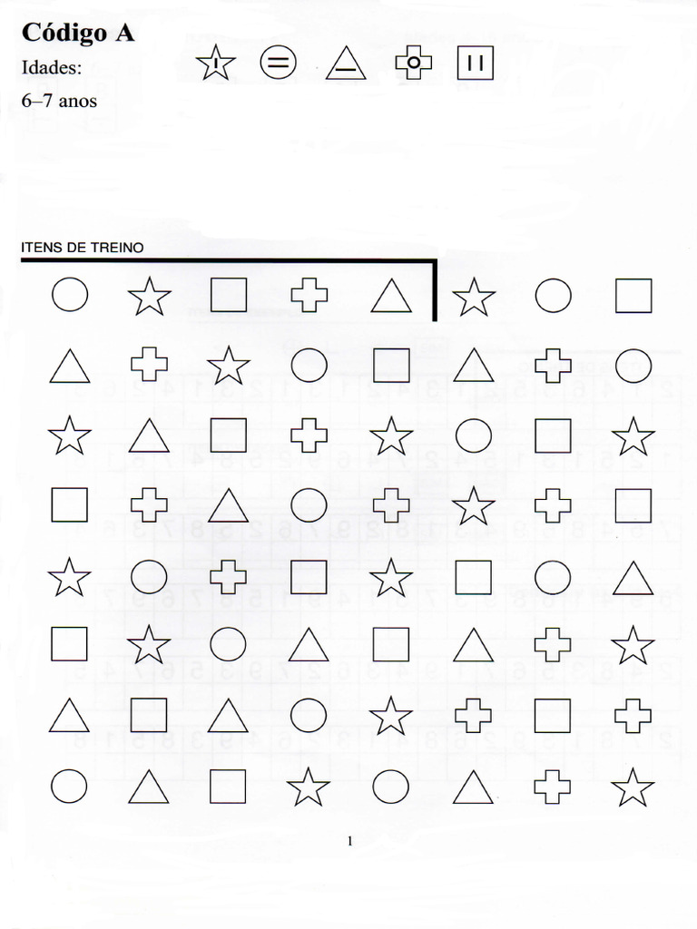 WISC-IV (Procurar Símbolos) - 6-7 anos | PDF