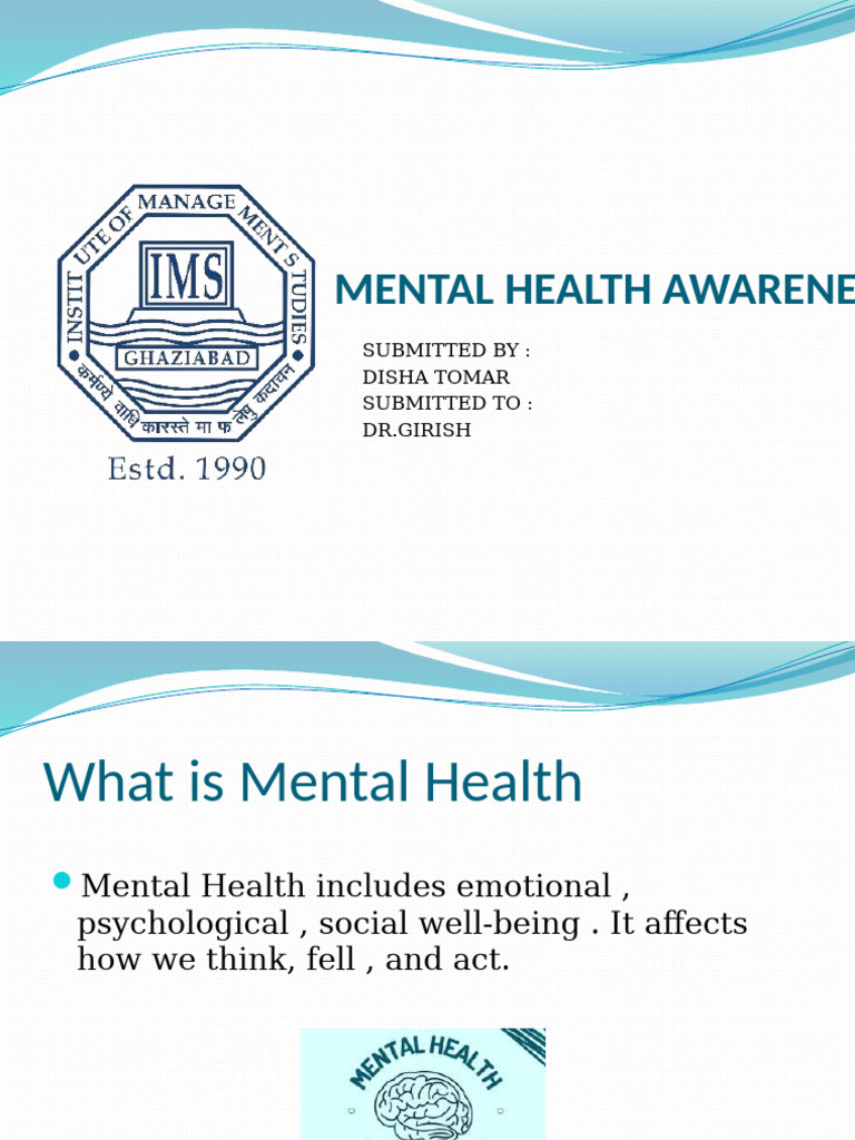 Understanding Mental Health Awareness | PDF