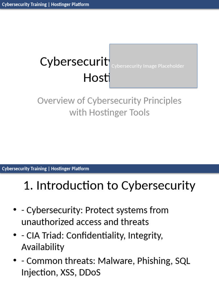 Hostinger Cybersecurity Training With Design | PDF | Security ...